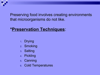 FOOD PRESERVATION | PPT
