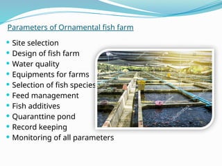 Management Of Ornamental Fish Farming System | PPTX