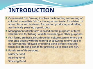 Management Of Ornamental Fish Farming System | PPTX