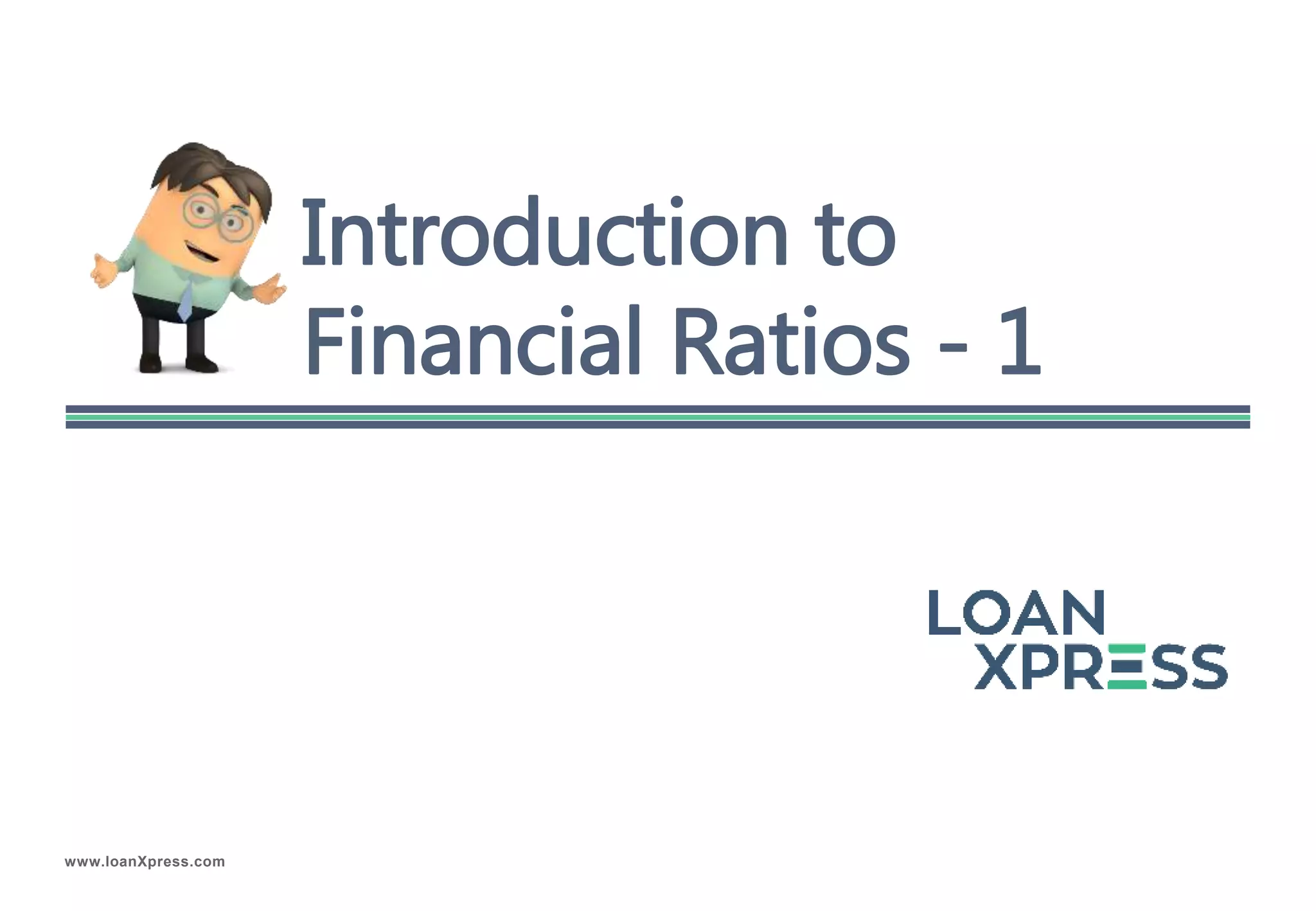 Introduction to Financial Ratios - 1 | PPTX