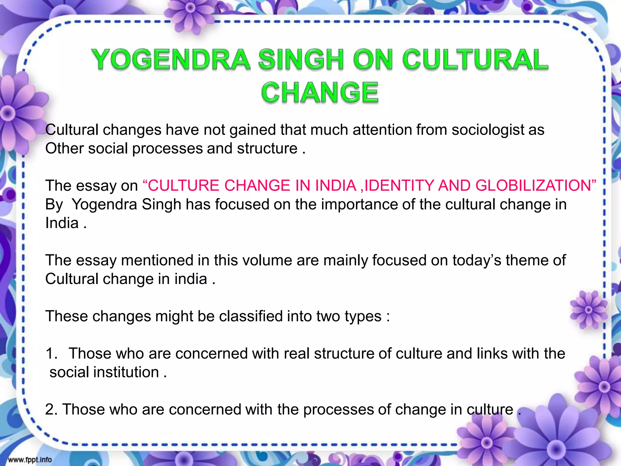 sociologist prof. yogendra singh | PPT