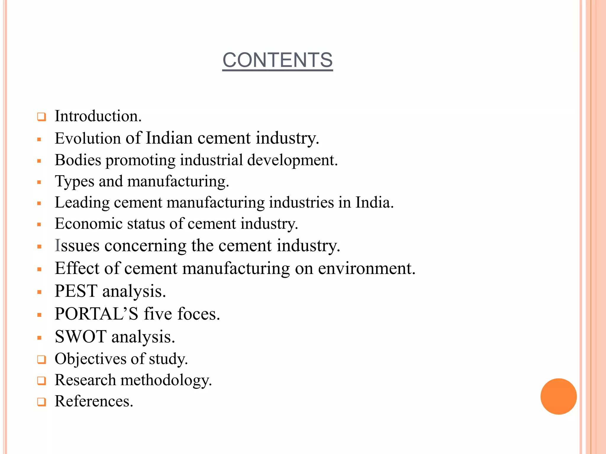 ppt on cement industry in india | PPTX