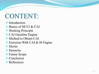 HCCI and CAI Engines | PPT
