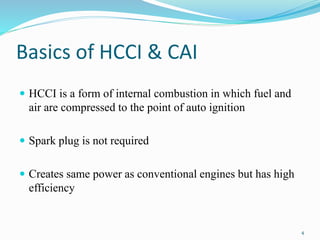 HCCI and CAI Engines | PPT