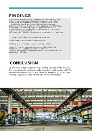 Balance Score Card in Oil and Gas Industry | PDF