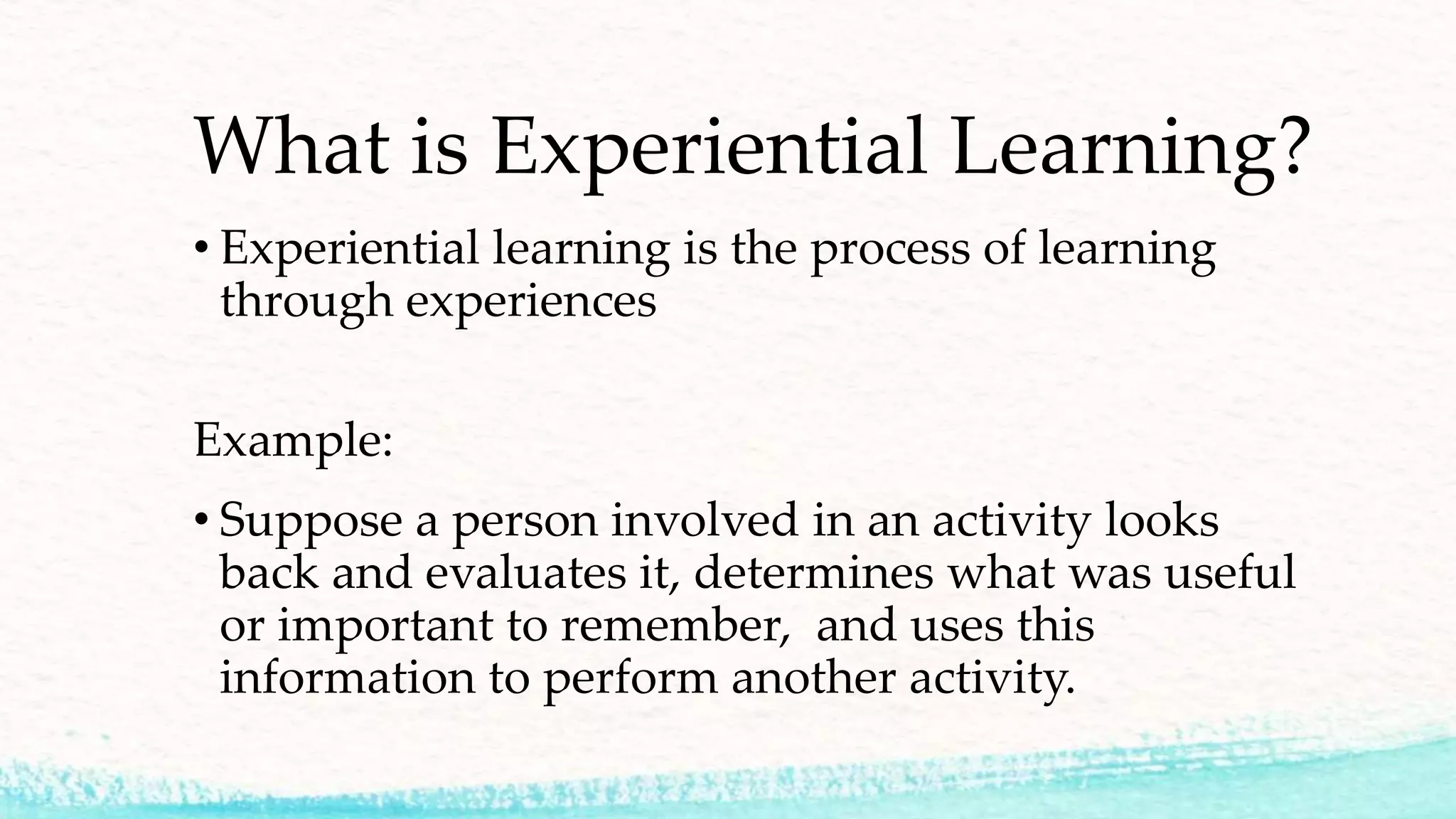 Experiential Learning | PPTX