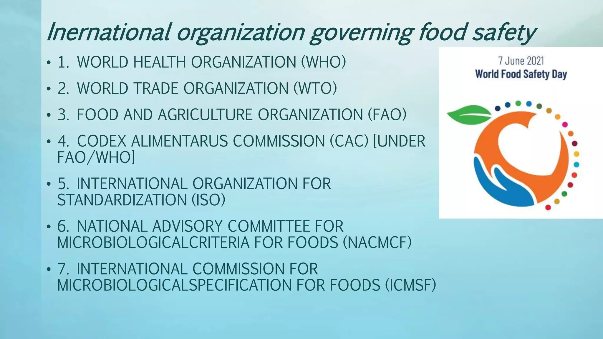 Indian and international standards for food products | PPTX