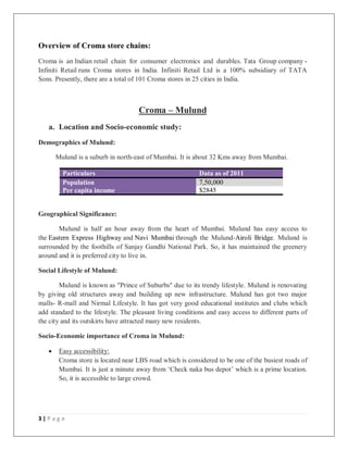 Retail store analysis - Croma, Mulund | PDF