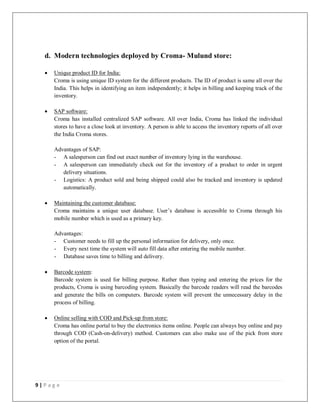 Retail store analysis - Croma, Mulund | PDF