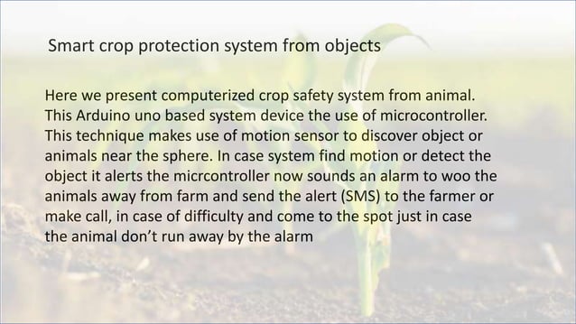 SMART CROP PROTECTION-2.pptx | Agriculture | Industries