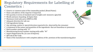 Cosmetics regulations in India.pptx