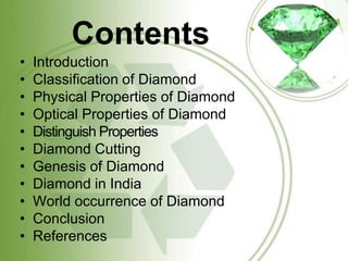 Diamond as a gemstone | PPTX