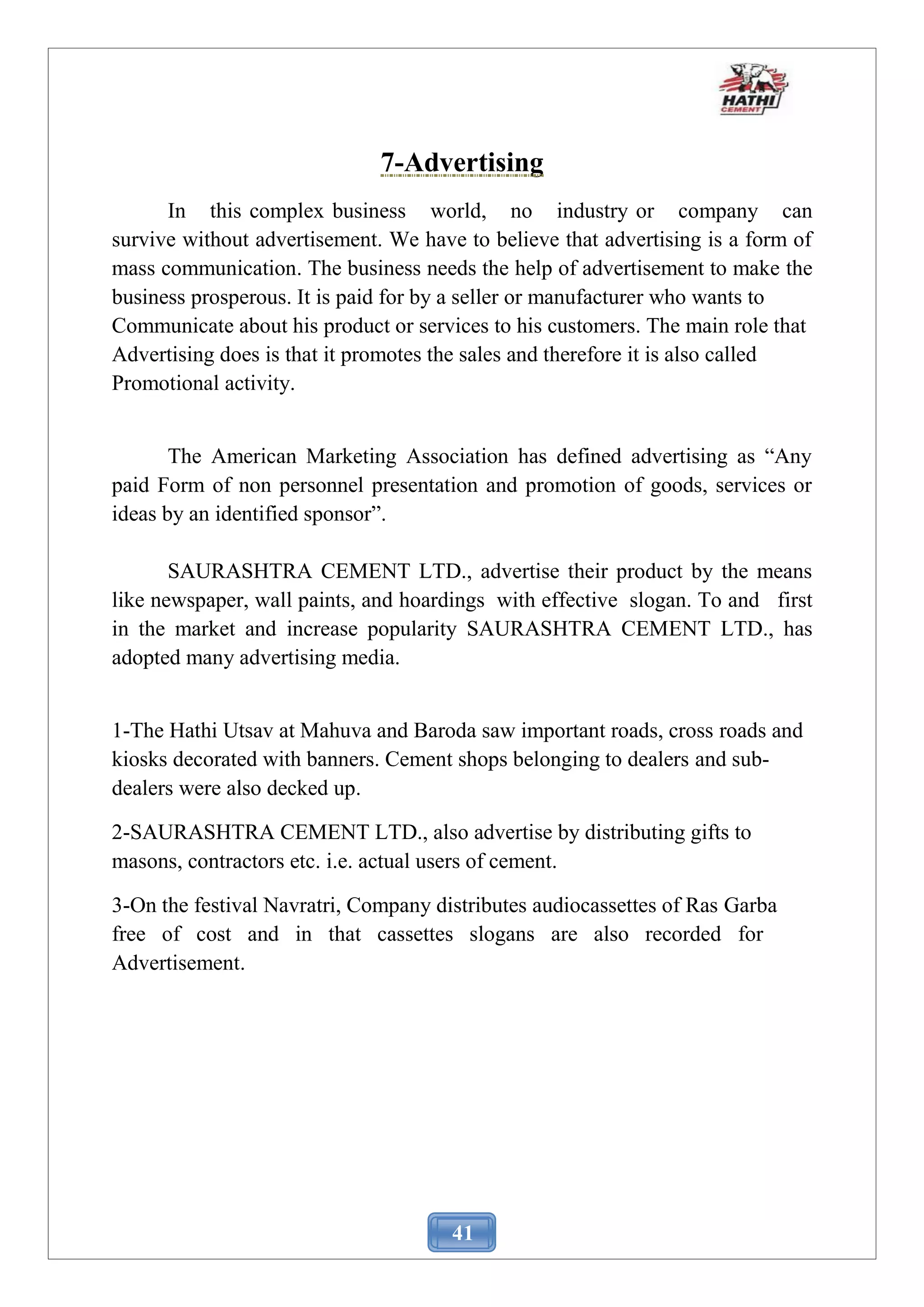 SAURASHTRA CEMENT LTD.(HATHI CEMENT) RANAVAV | PDF