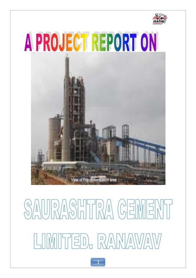 SAURASHTRA CEMENT LTD.(HATHI CEMENT) RANAVAV | PDF