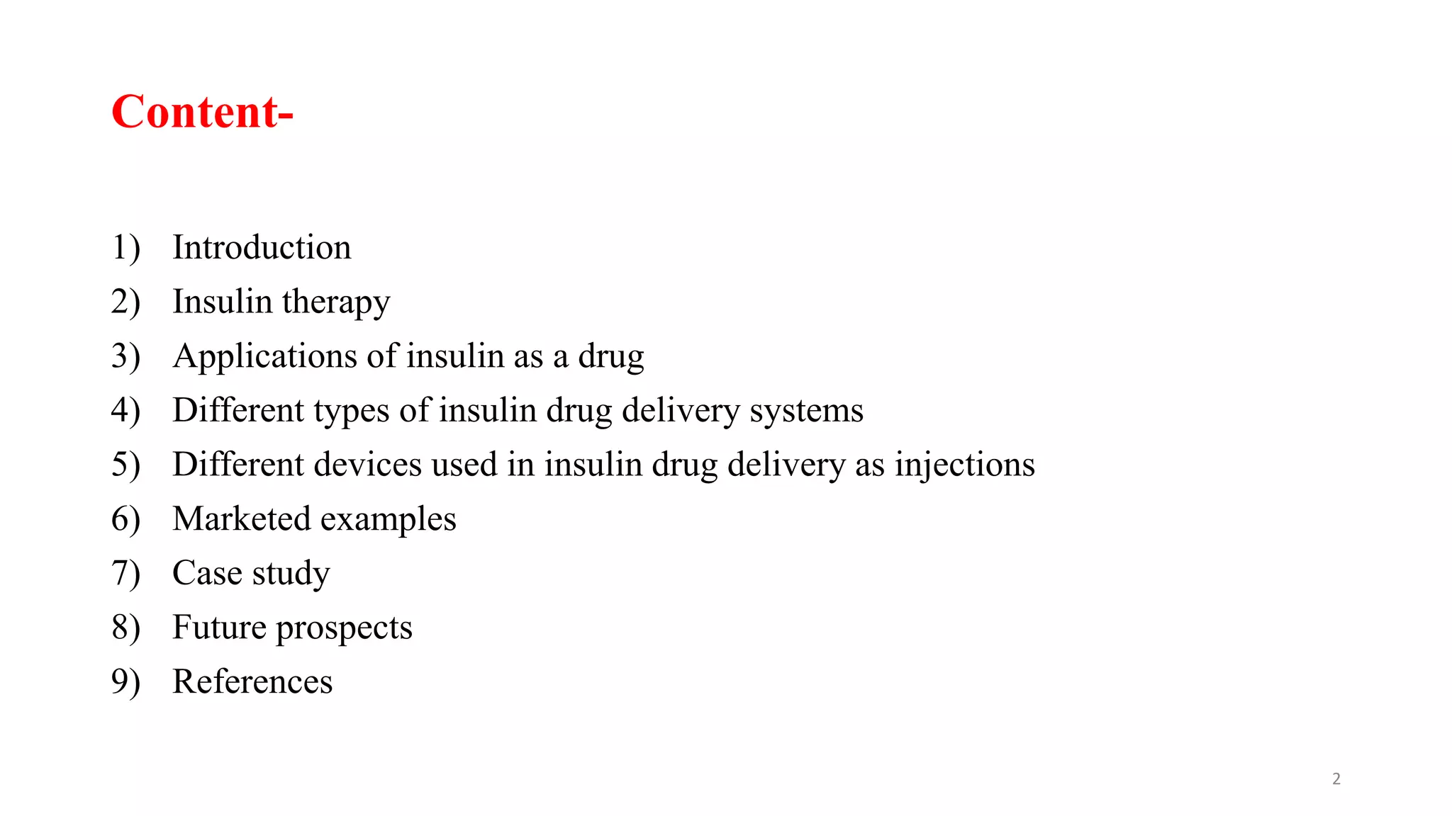 insulin drug delivery system | PPTX