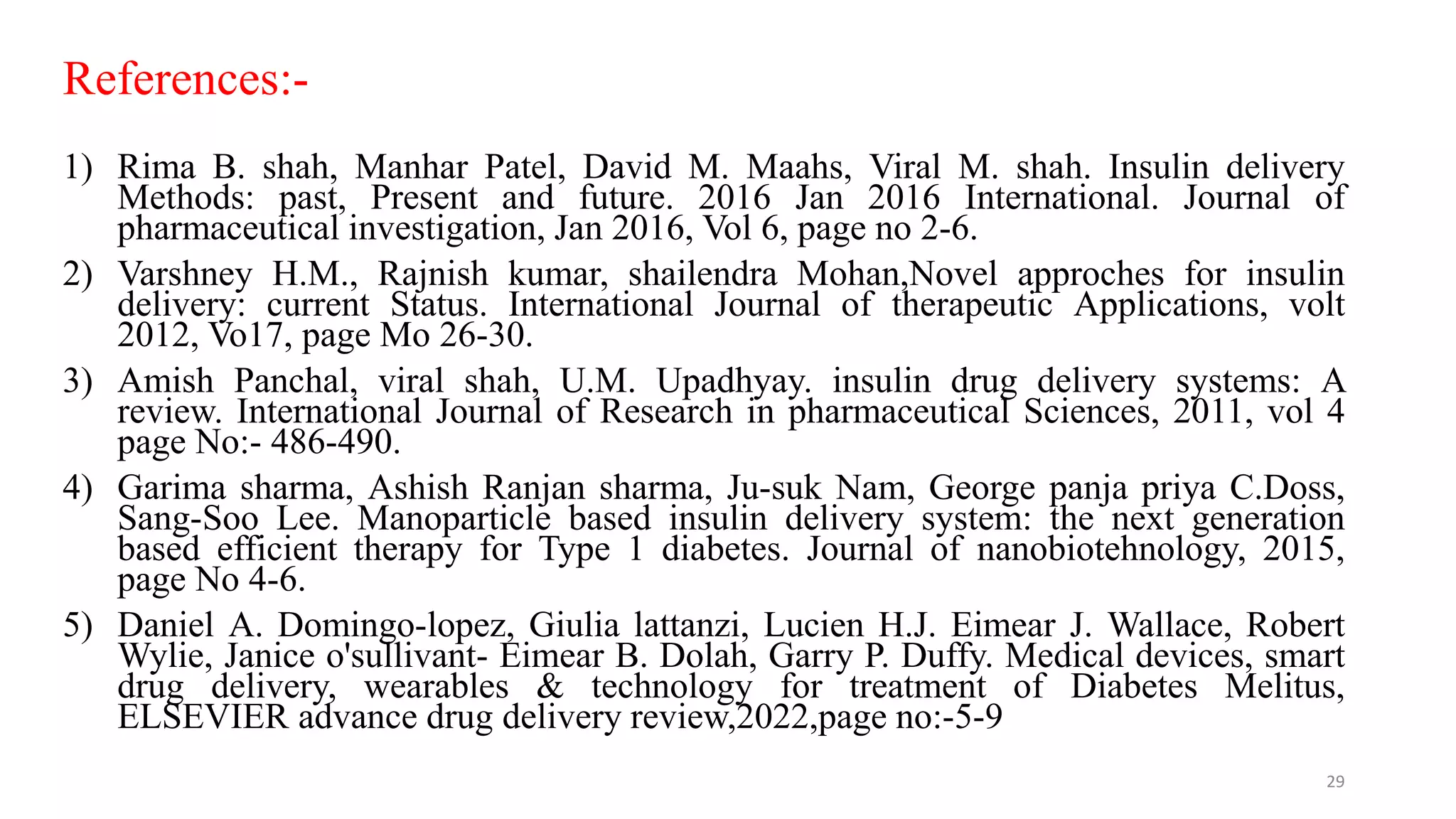 insulin drug delivery system | PPTX