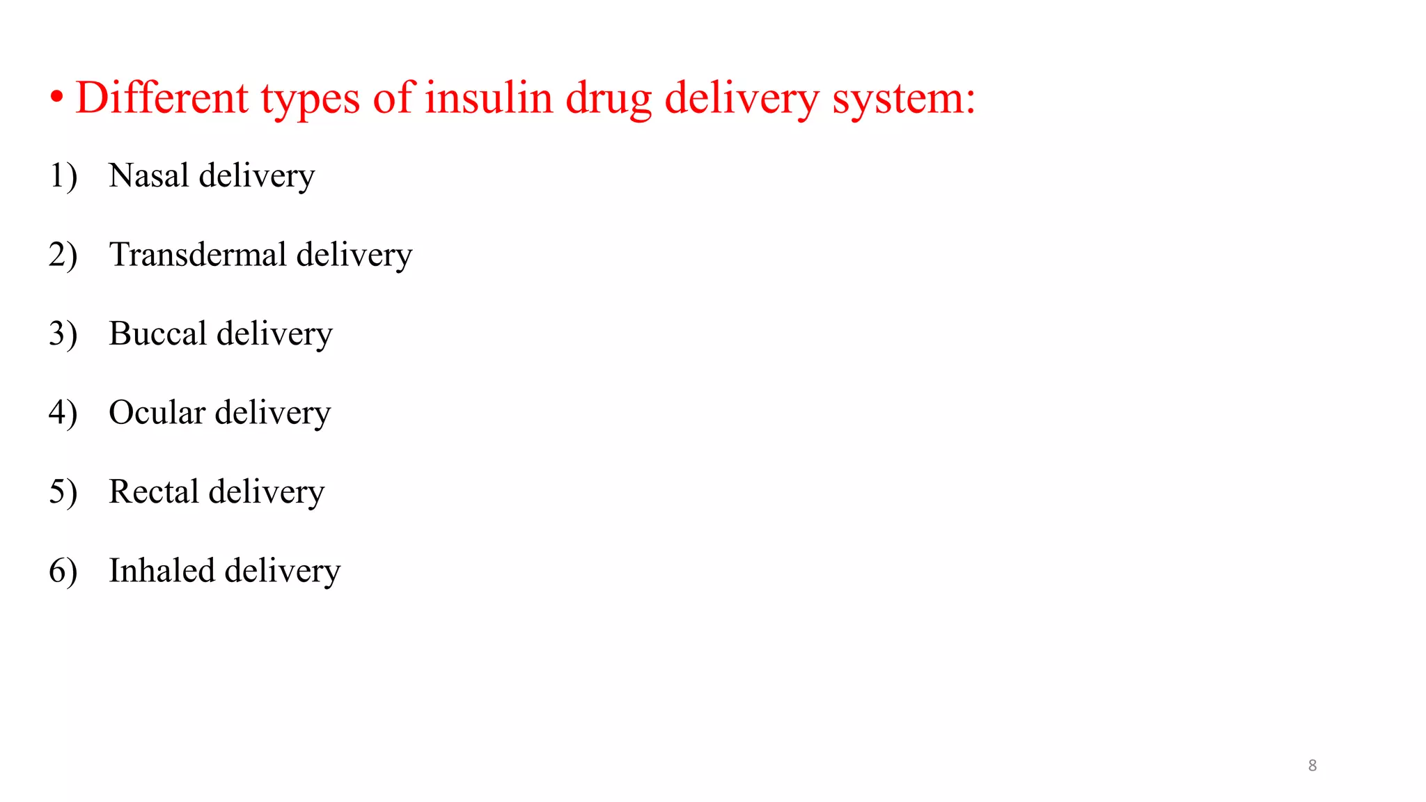 insulin drug delivery system | PPTX