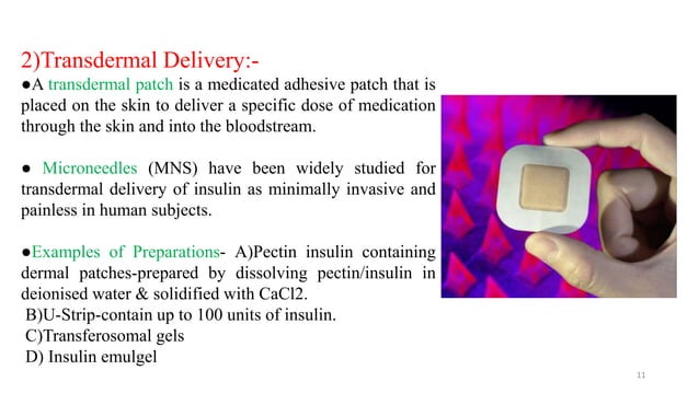 insulin drug delivery system | PPT