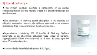 insulin drug delivery system | PPTX