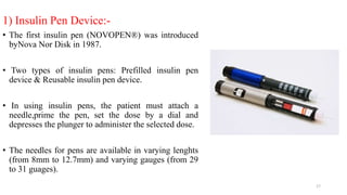 insulin drug delivery system | PPTX