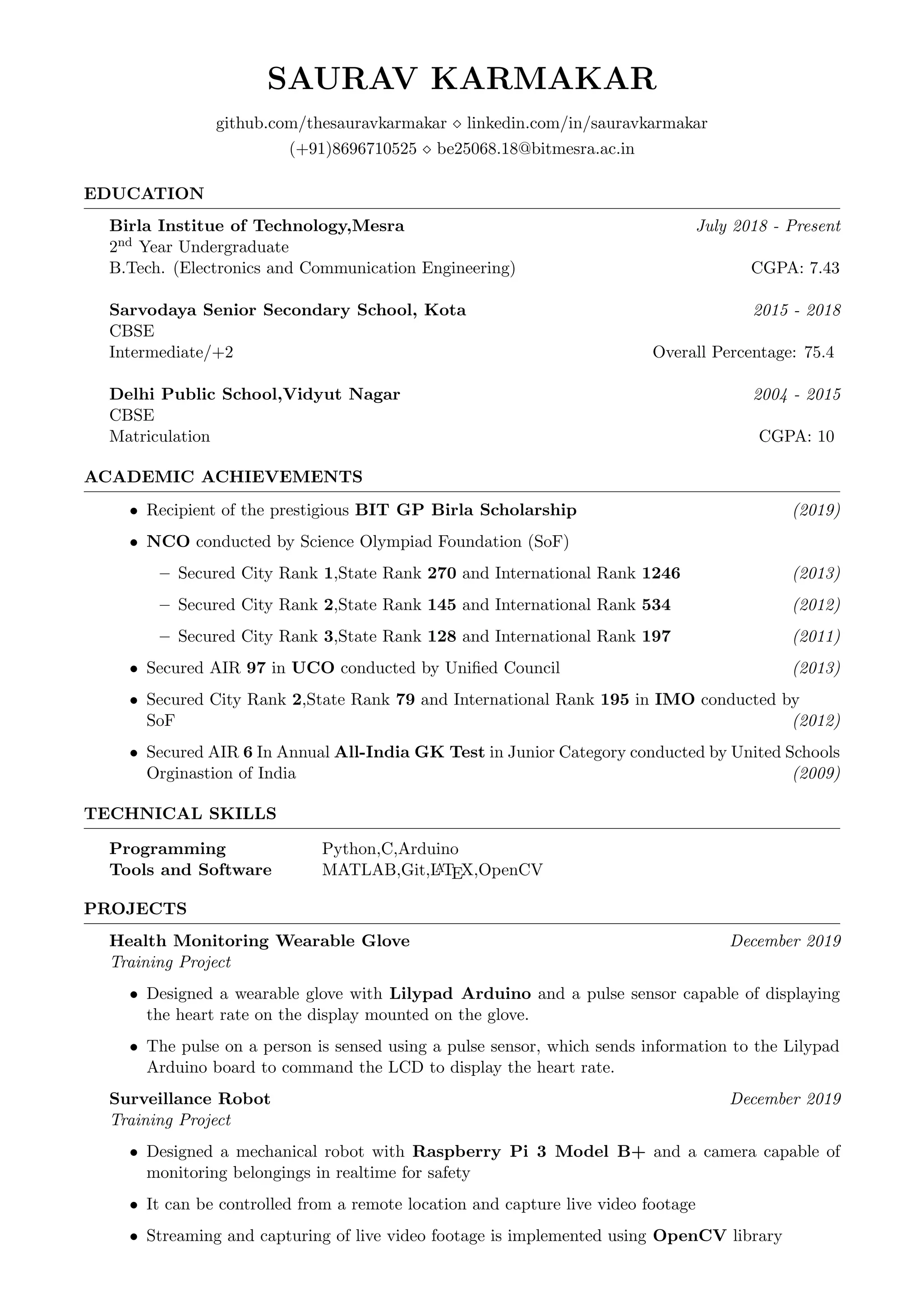 Resume_SauravKarmakar | PDF