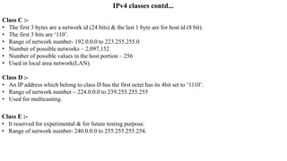 IPv4 and IPv6 | PPT