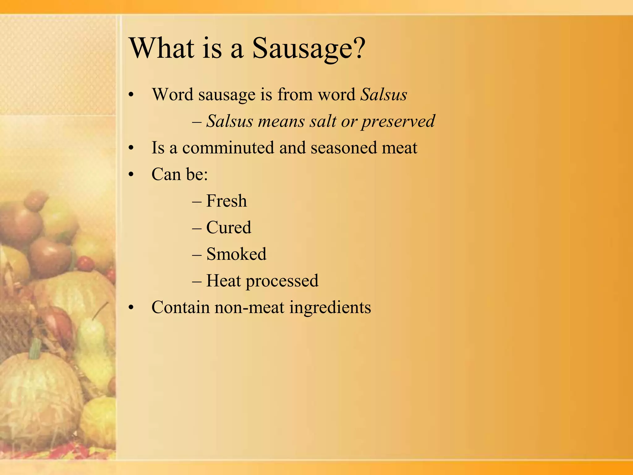 Sausage | PPT