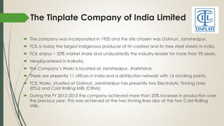 Analysis of Paint Industry, Modes of Packaging and Usage of TIN in ...