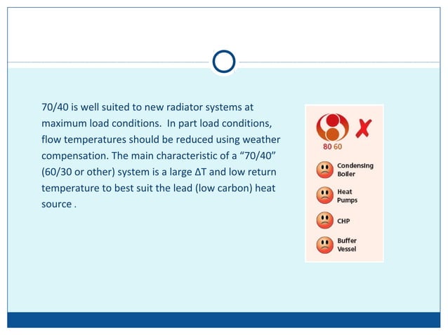Low Carbon System Design “70ºC flow / 40ºC return” - a whole system ...