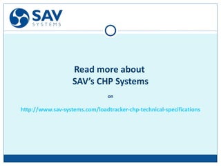 SAV Systems, CHP Technical Specifications | PPT