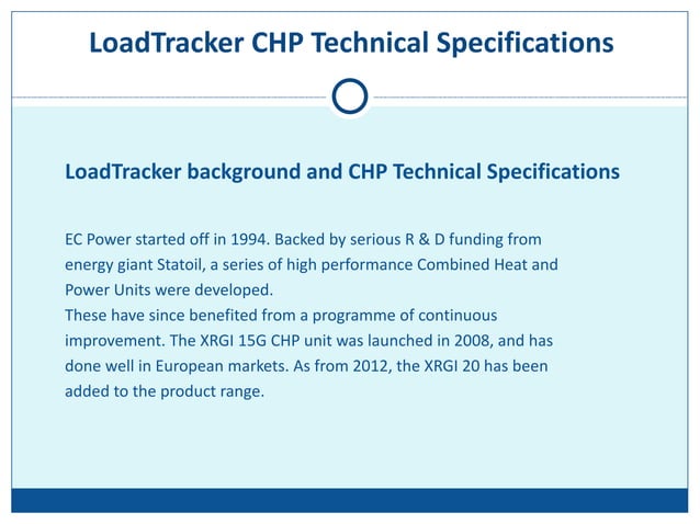 SAV Systems, CHP Technical Specifications | PPT