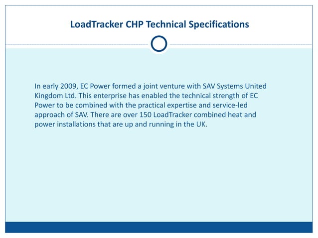 SAV Systems, CHP Technical Specifications | PPT