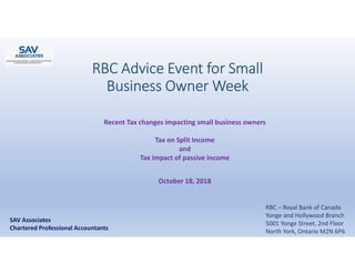 Sav rbc presentation- tax on split income and passive income rules v4 ...
