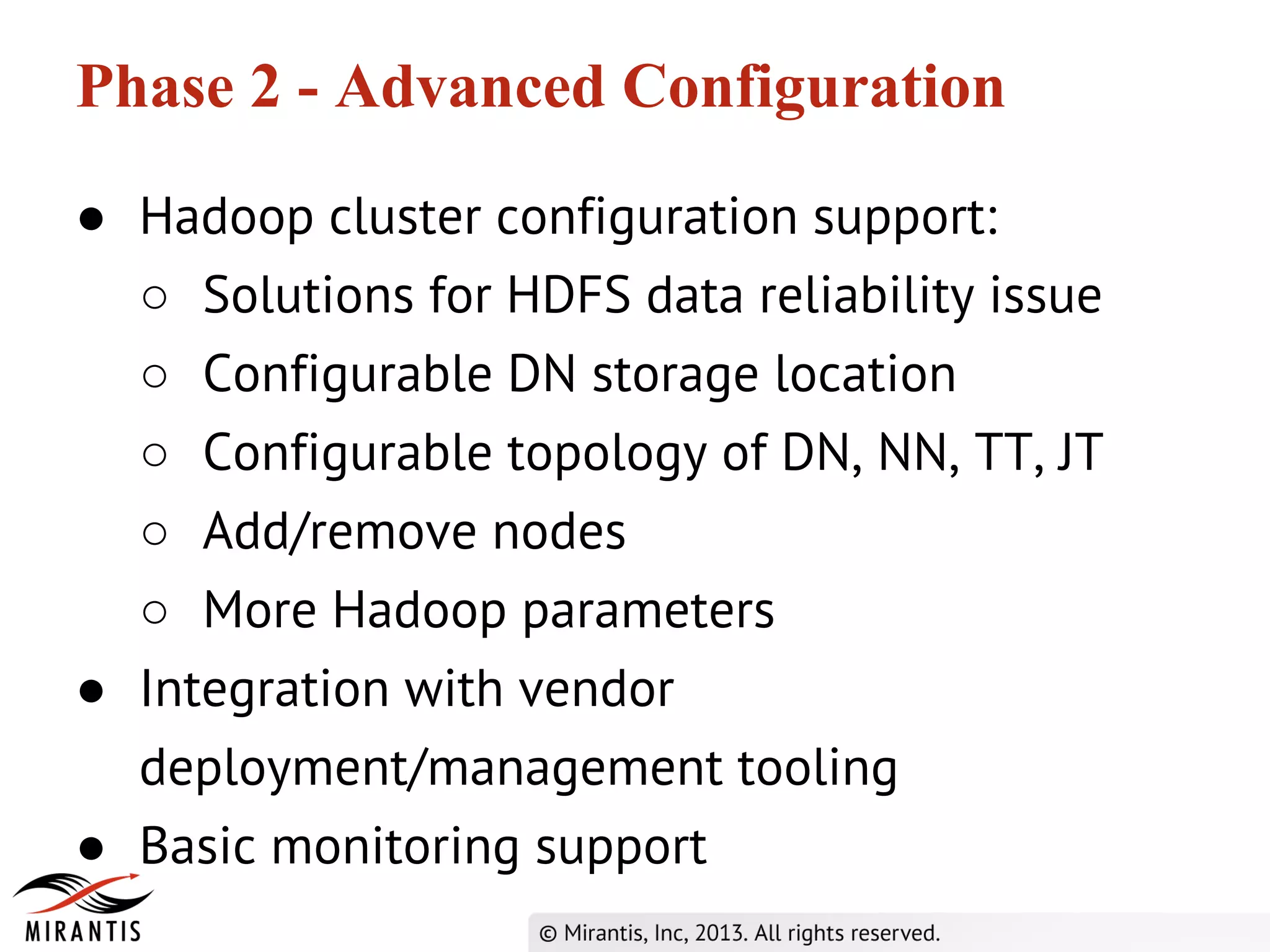 Savanna: Hadoop on OpenStack | PDF