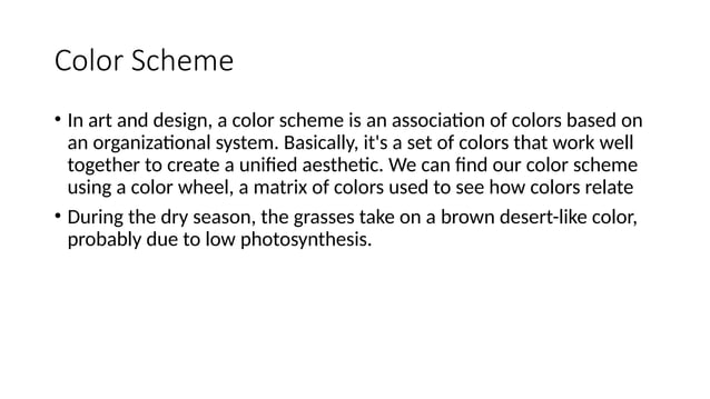Savanna Color Scheme architecture and design | PPT