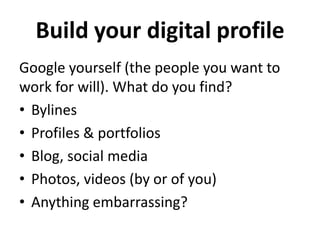Showcase Your Work and your digital skills | PPTX | Social Networking ...