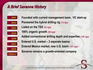 Savanna Energy Services Corporate Presentation September 2009 | PPT