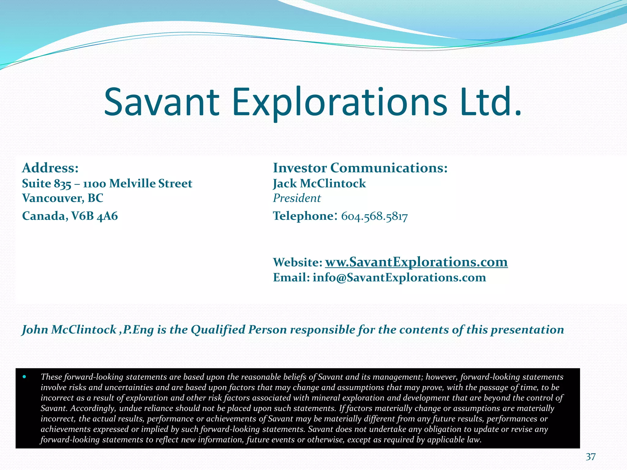 Savant presentation-june2014 | PPT