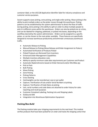 Savant Wms Overview | PDF