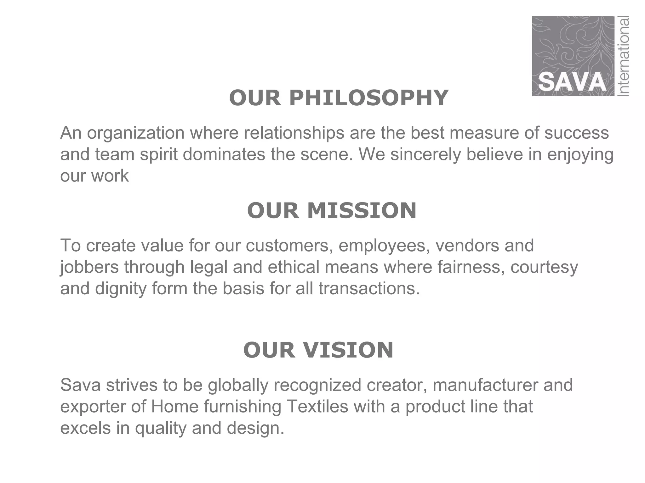 Sava International Company Profile | PPS