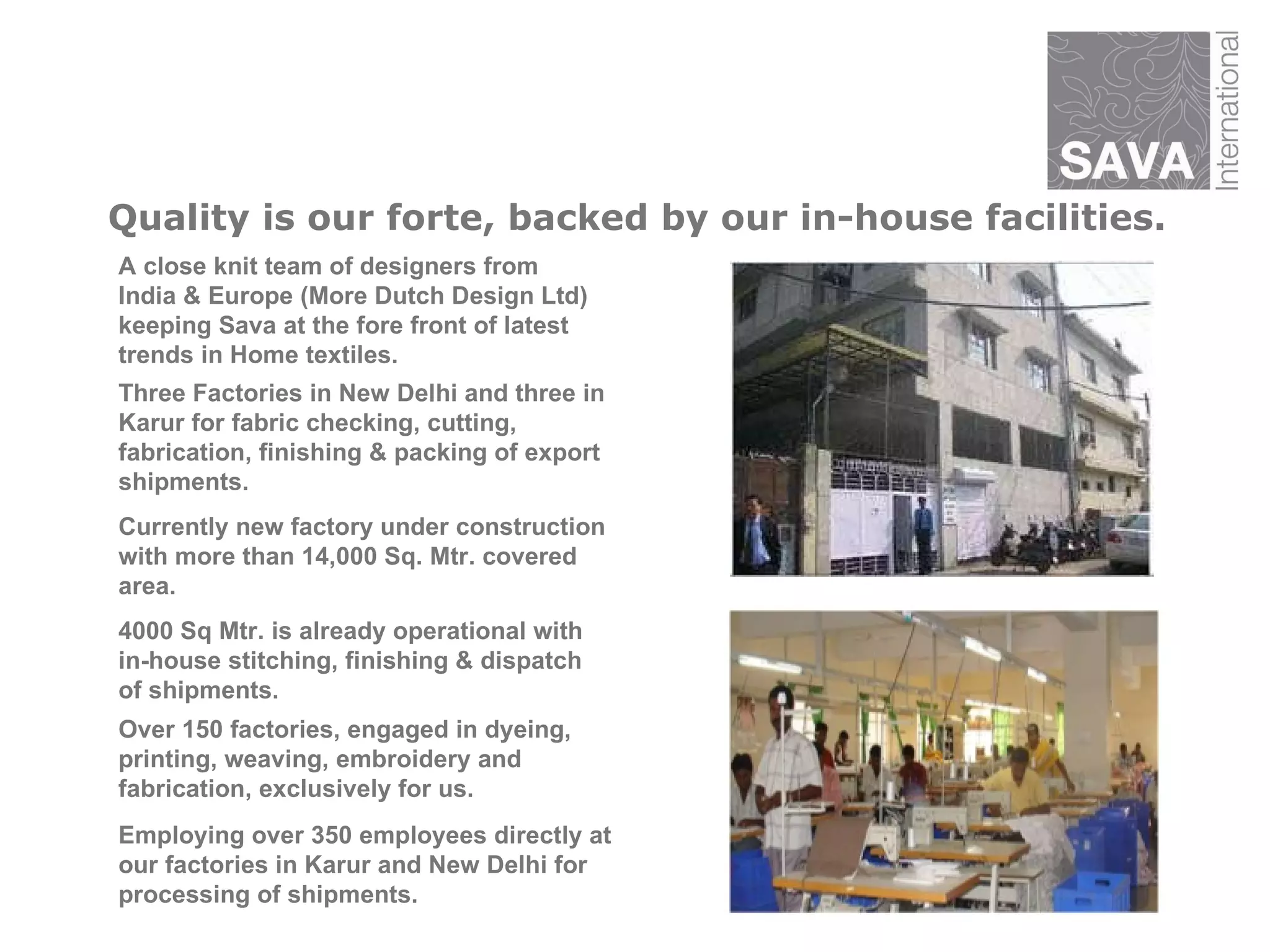 Sava International Company Profile | PPT