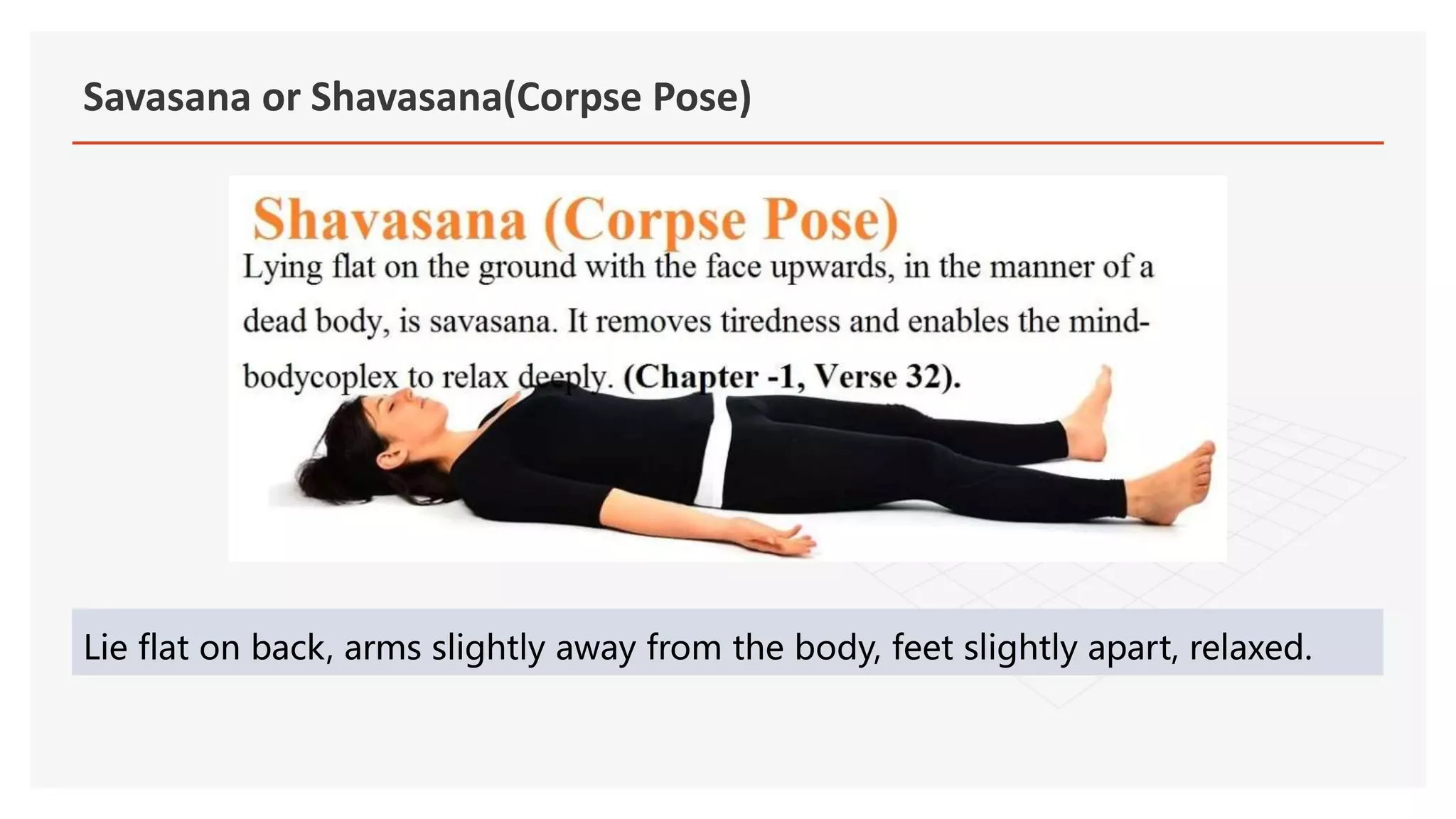 Savasana or Shavasana(Corpse Pose).pptx