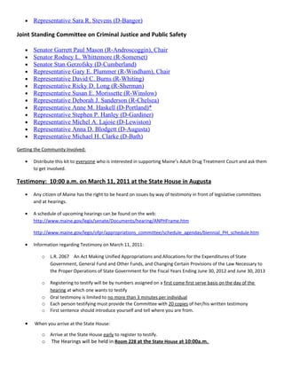 Save Maine Drug Courts Tool Kit | PDF