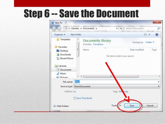 Save a file tutorial