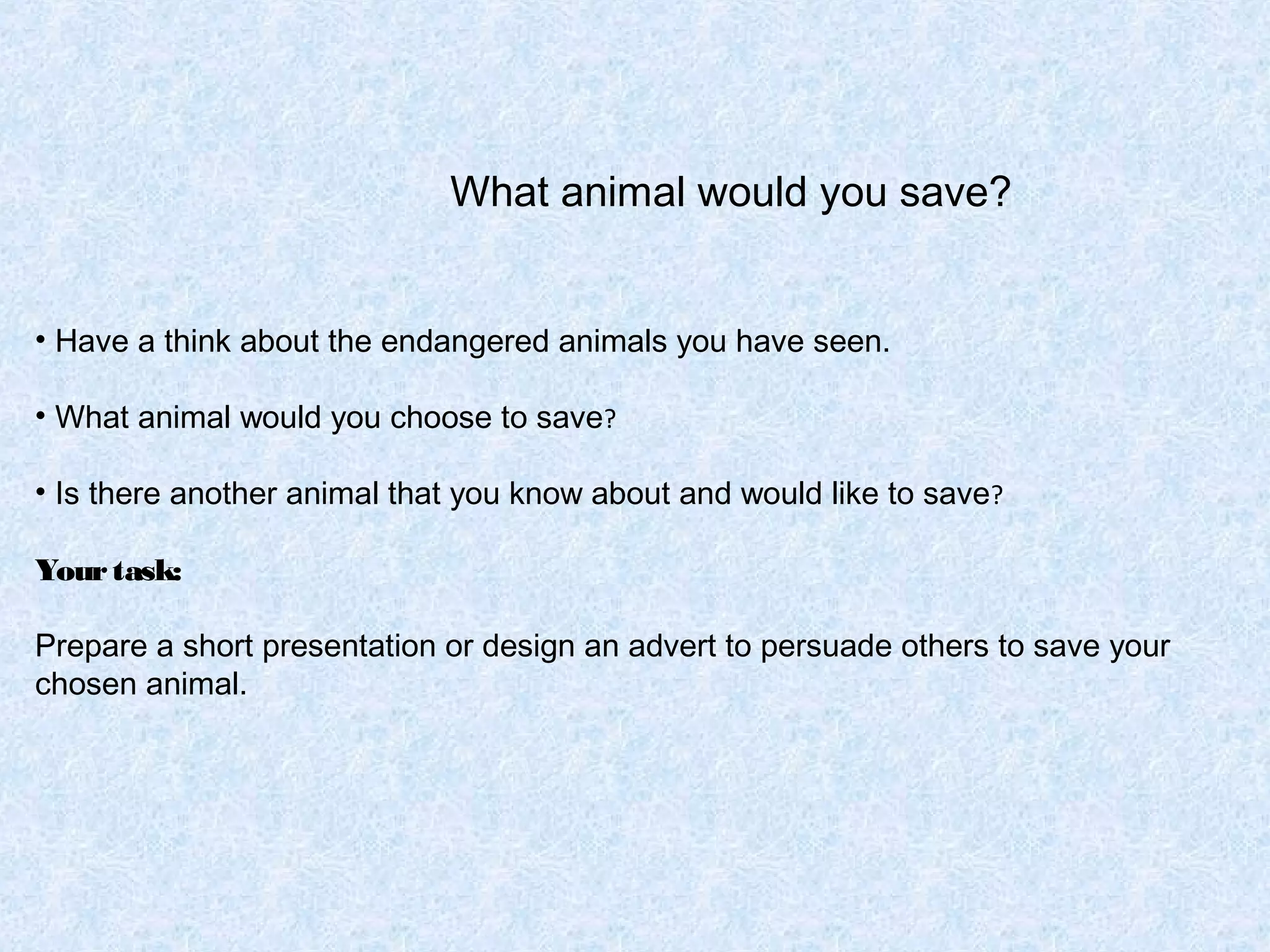 Save animals 2 | PPT