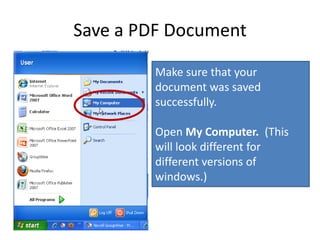 Save a web page to your usb | PDF