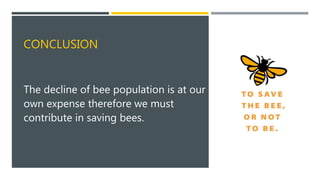 Save bees, save humanity | PPTX