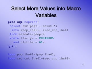 Save Coding Time with Proc SQL.ppt
