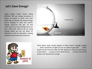 Save energy | PPT