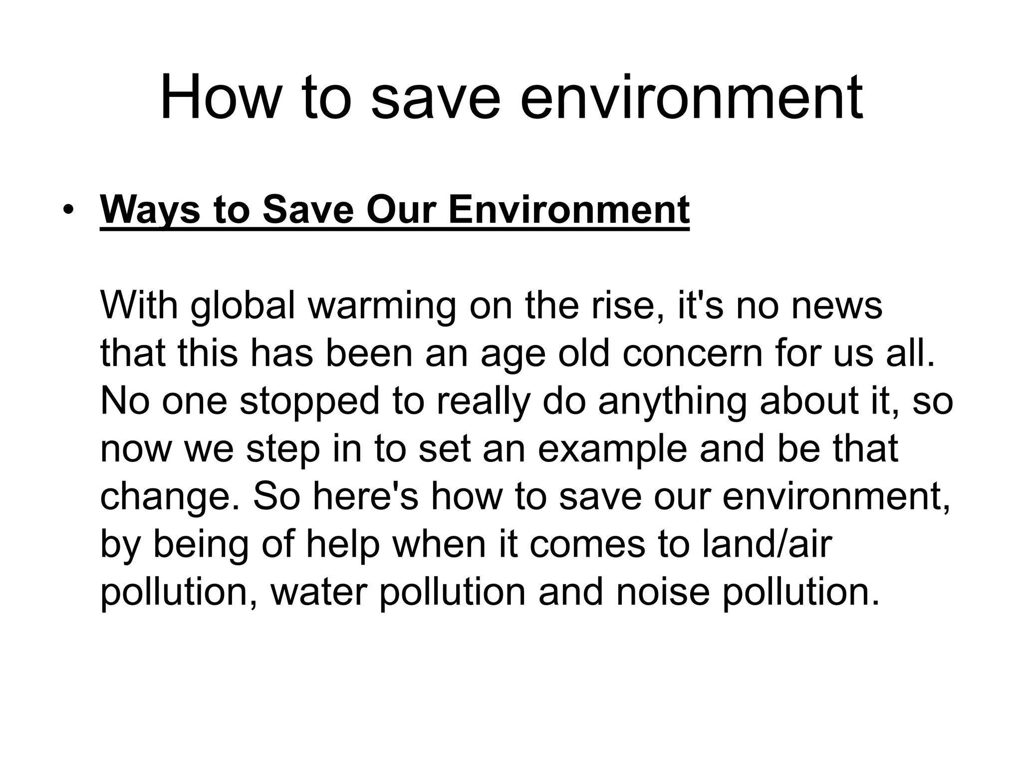 Save environment | PPT